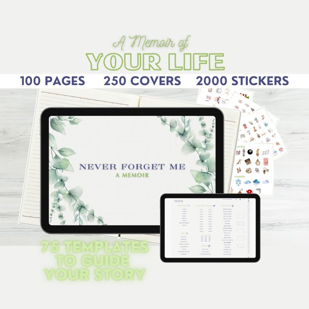 Life Story Templates | Digital Journal | Planner | Memoir | Scrapbook ...