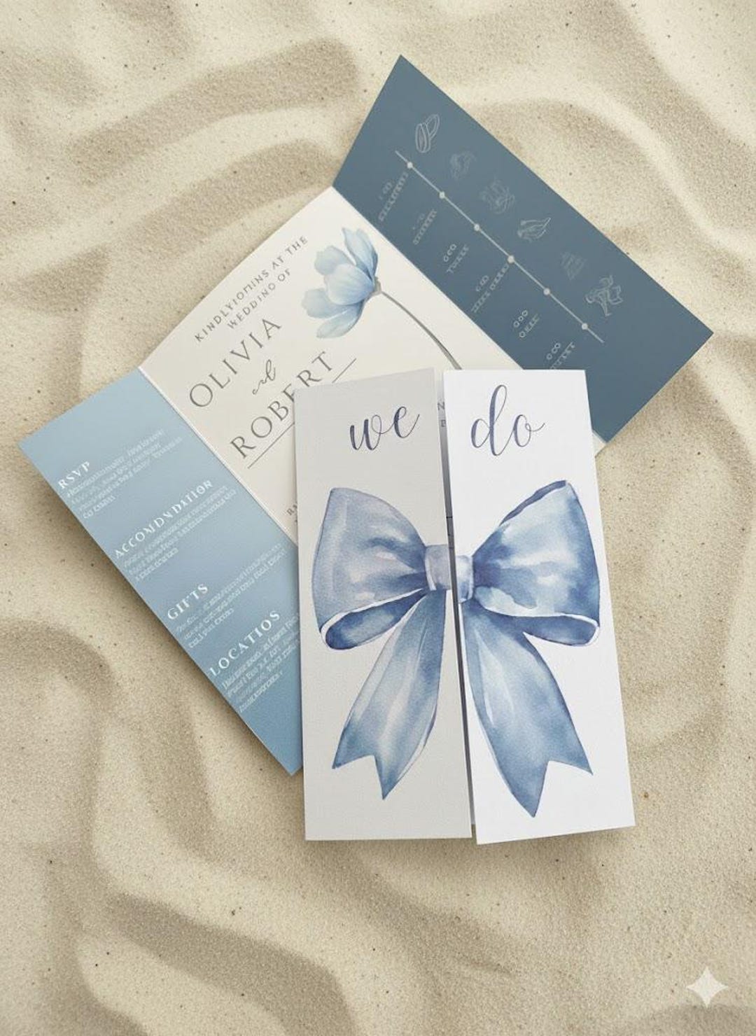 Folded Wedding Invitation Template Editable Canva Design Elegant ...