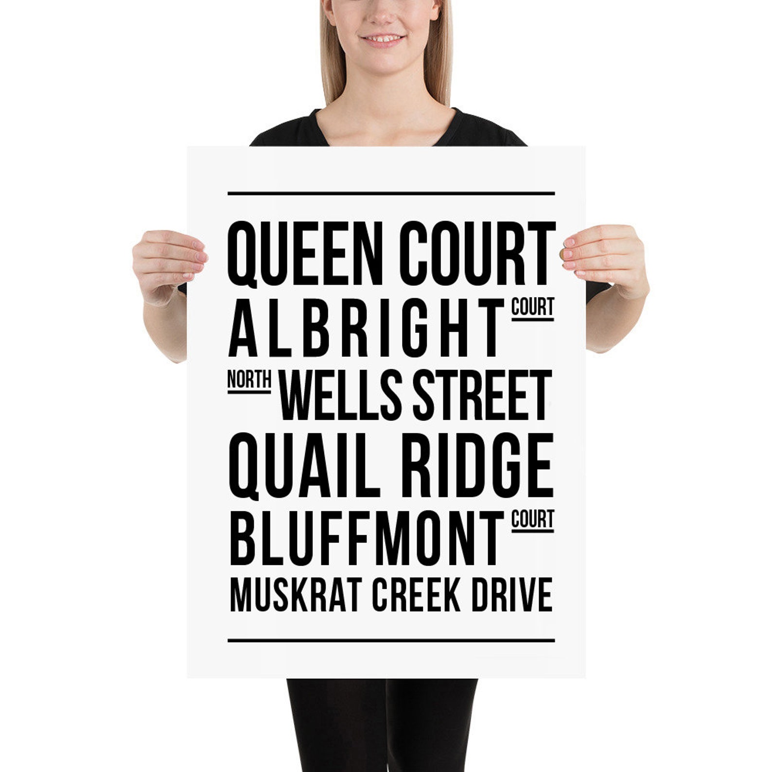 Personalized Street Name Poster | Places I've Lived | Custom Street ...
