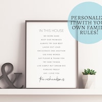 Christian Family House Rules Vinyl Wall Decal: Religious Bible Verse - Etsy