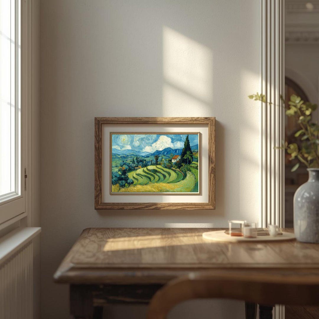 Bali Rice Terraces Art Print – Serene Tropical Landscape (digital ...