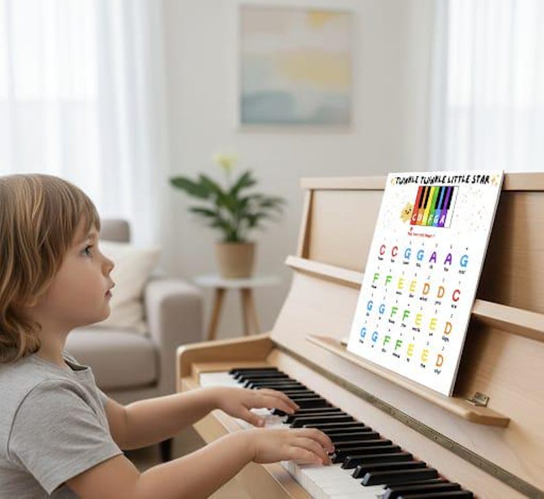 Twinkle, Twinkle, Little Star – Easy Piano for Beginners (color-coded ...