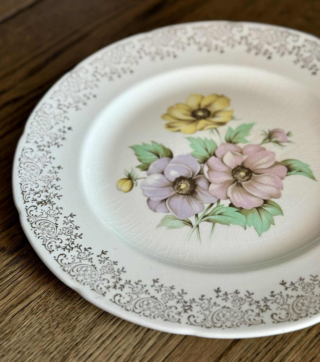 Rare Vintage 1948 Homer Laughlin 11" Bone China Serving Plate Floral ...
