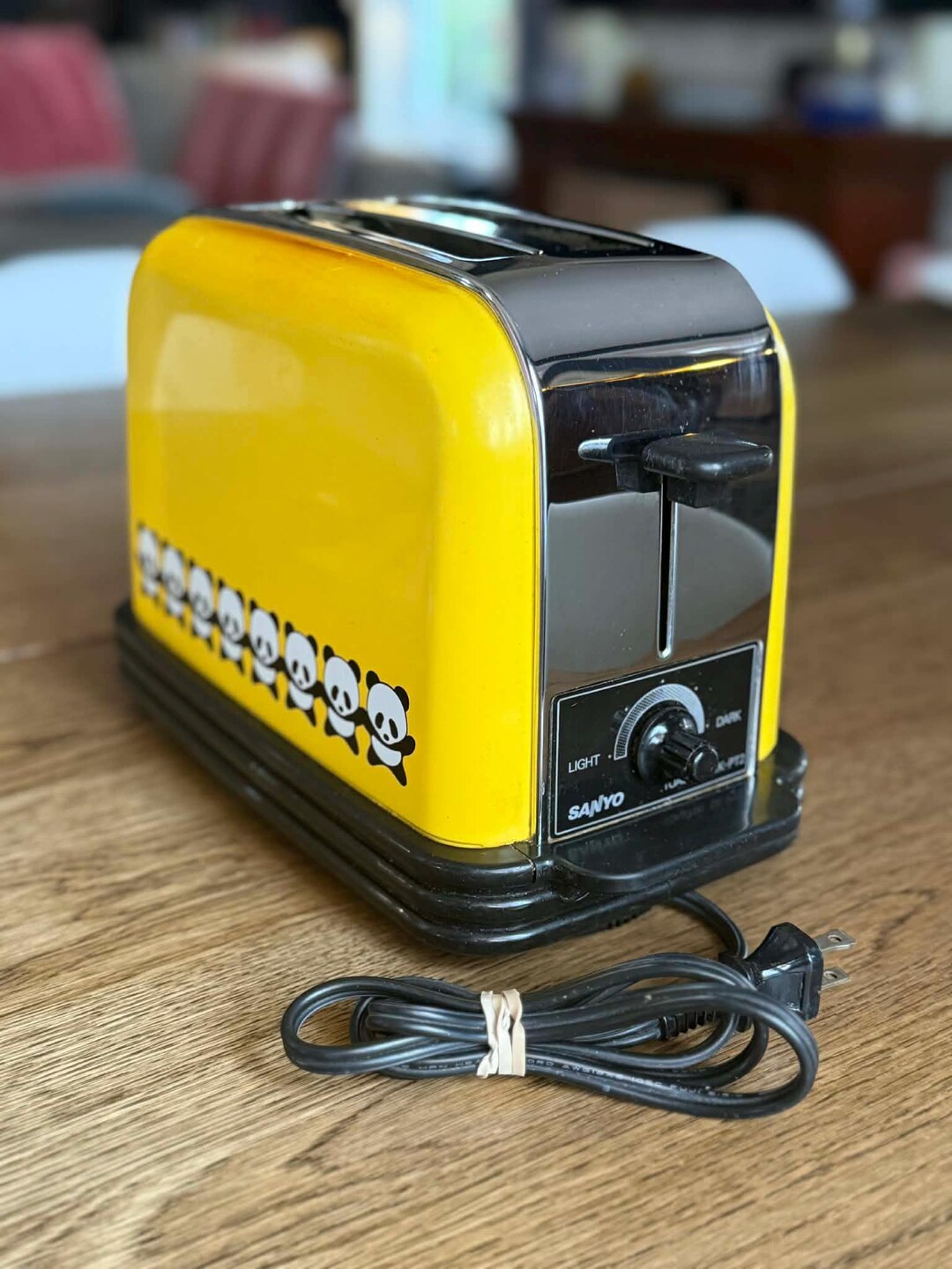 Vintage SANYO Panda Face Toaster *WORK* | Yellow Electric Appliance ...