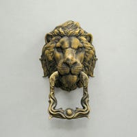 Antique Metal Lion Mask Door Lock Cover - Etsy