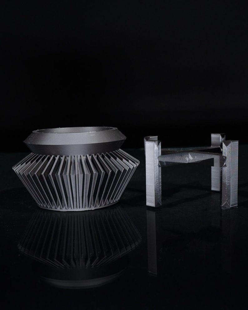 Quano Planter – Modern 3D Printed Geometric Vase With Stand - Etsy