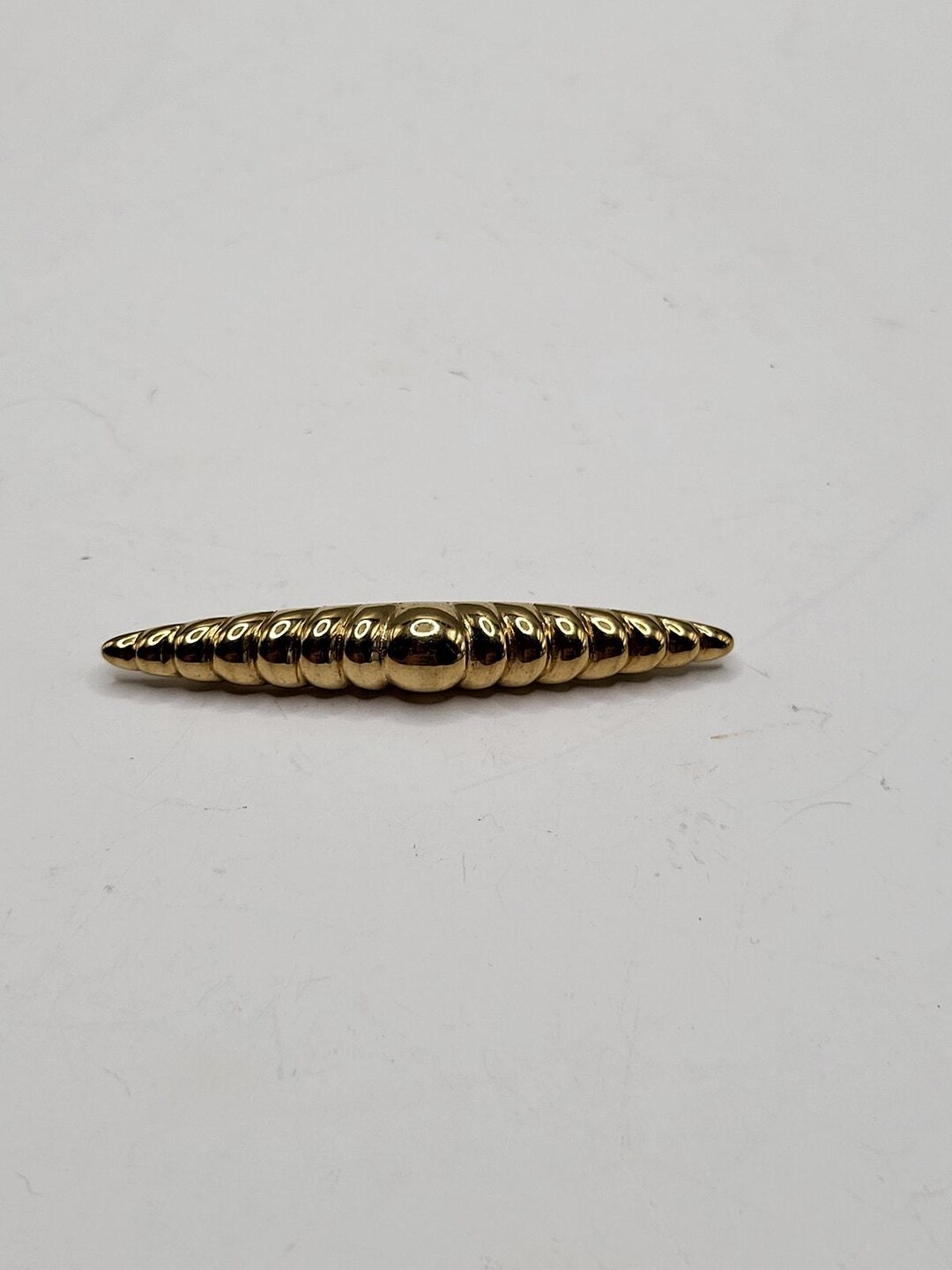 Vintage 1980s Monet Gold Tone Tapered Bar Brooch Signed Minimalist Pin ...