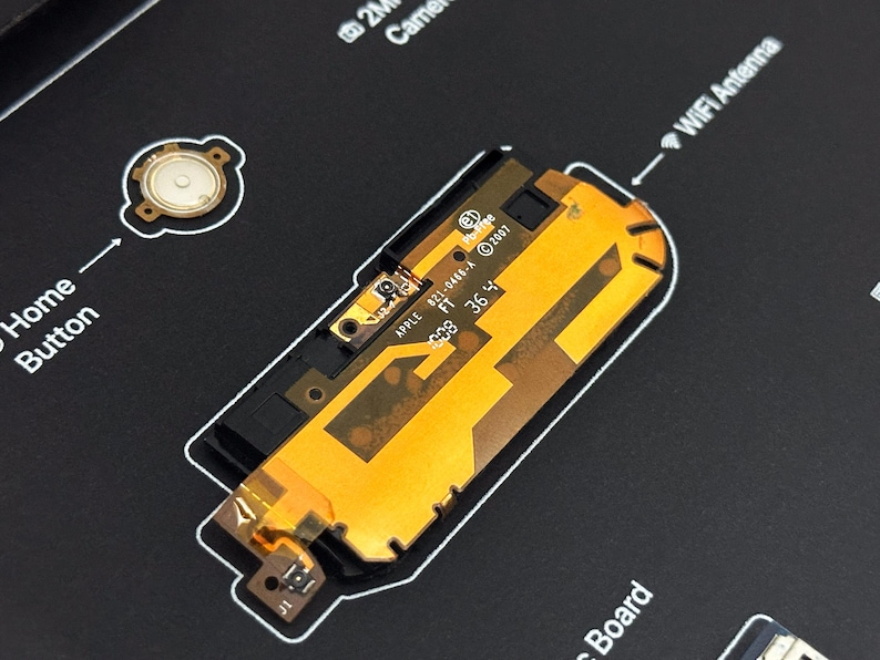 Disassembled iPhone 1st Gen Teardown Art | Original iPhone 2G Framed ...