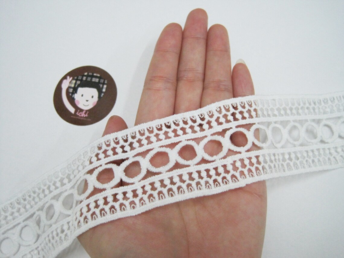5 Yards White Round Loop Lace, White Lace Trim, Cotton Trim, Loop Trim ...