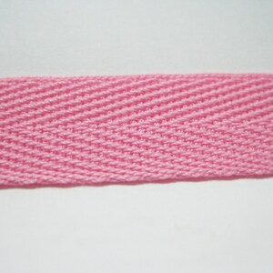 5 Yards 1/2" Pink Herringbone Tape, Pink Twill Tape Pink Cotton Tape ...