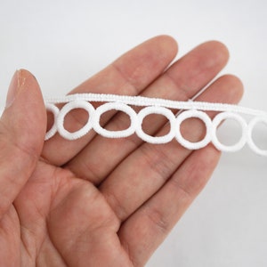 5 Yards Round Loop Lace, White Trim, Ivory Lace Trim, off White Lace ...