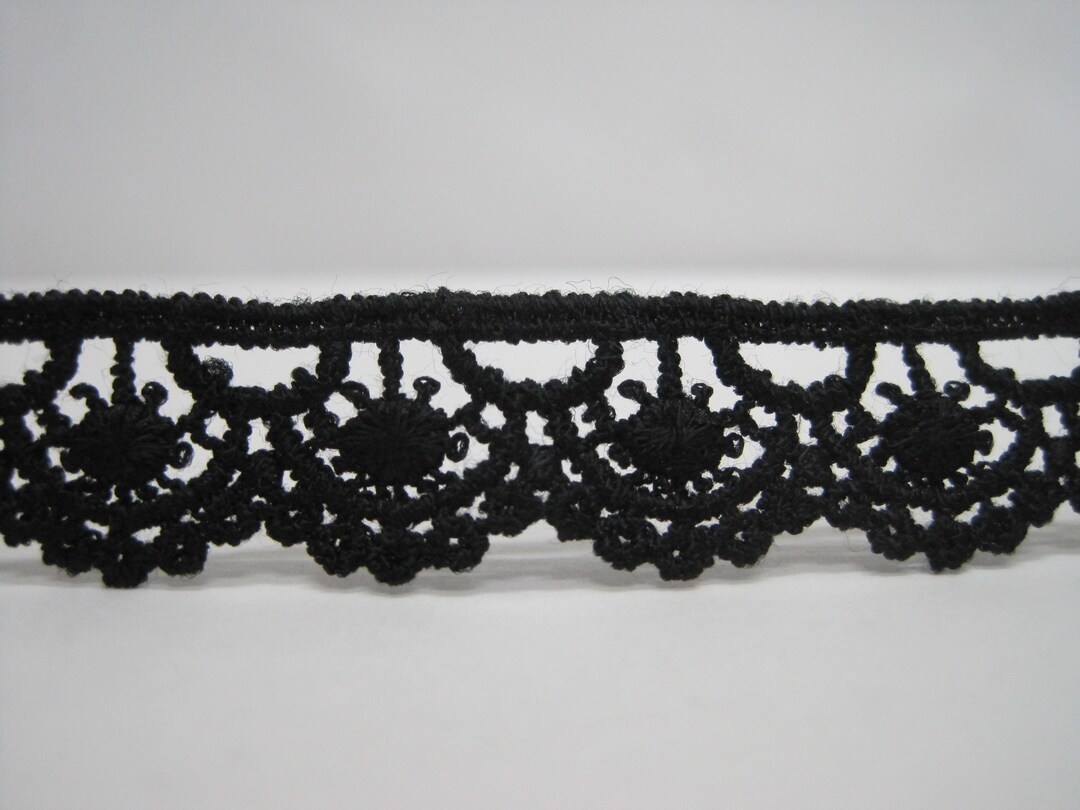 5 Yards 5/8 Black Lace Trim, Lace Trim, Lace Trim Ribbon, Wholesale ...