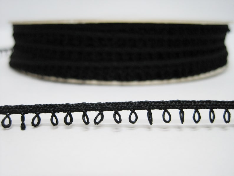 5 Yards Black Picot Trim, Picot Edge Trim, Picot Edge Ribbon, Picot ...
