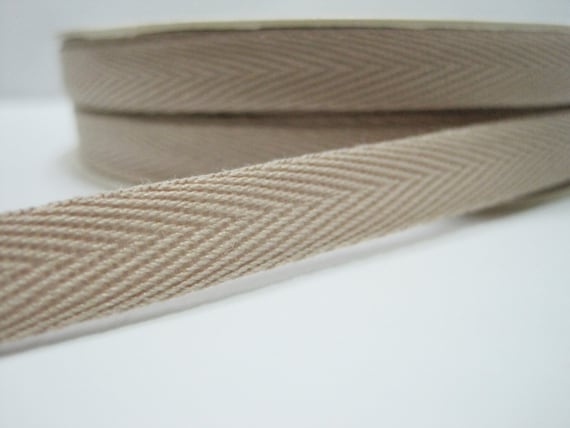 5 Yards 3/8 Beige Herringbone Tape Brown Twill Tape - Etsy