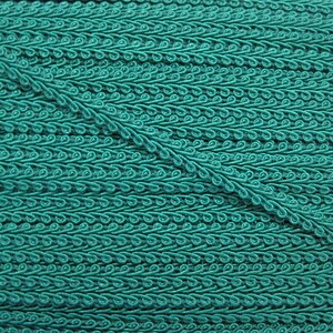 5 Yards 3/16" Teal Gimp Braided Trim, Gimp Braid, Braided Cord, Braided ...