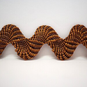 5 Yards Golden Brown Metallic Rick Rack Trim, Brown Trim, Ric Rac Trim ...
