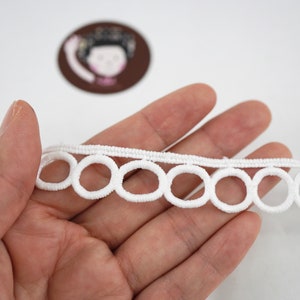 5 Yards Round Loop Lace, White Trim, Ivory Lace Trim, off White Lace ...