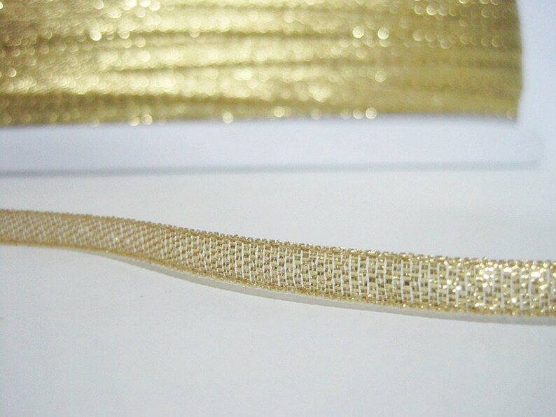 5 Yards Gold Metallic Ribbon Gold Ribbon Wholesale Ribbon - Etsy