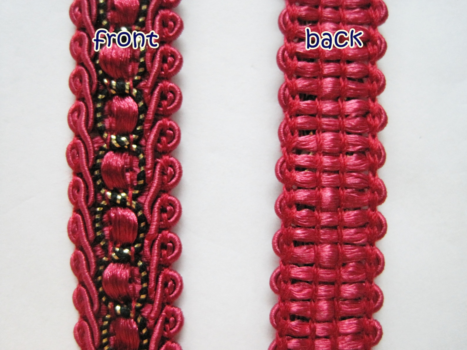 5 Yards 1/2 Ruby Gimp Braid Trim Gimp Braid Braided - Etsy