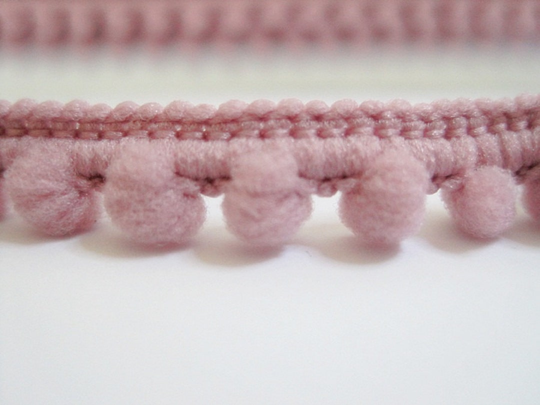 5 Yards Mauve Pink Pom Pom Trim (pom Size 0.5 Cm), Mini Pom Pom Trim ...