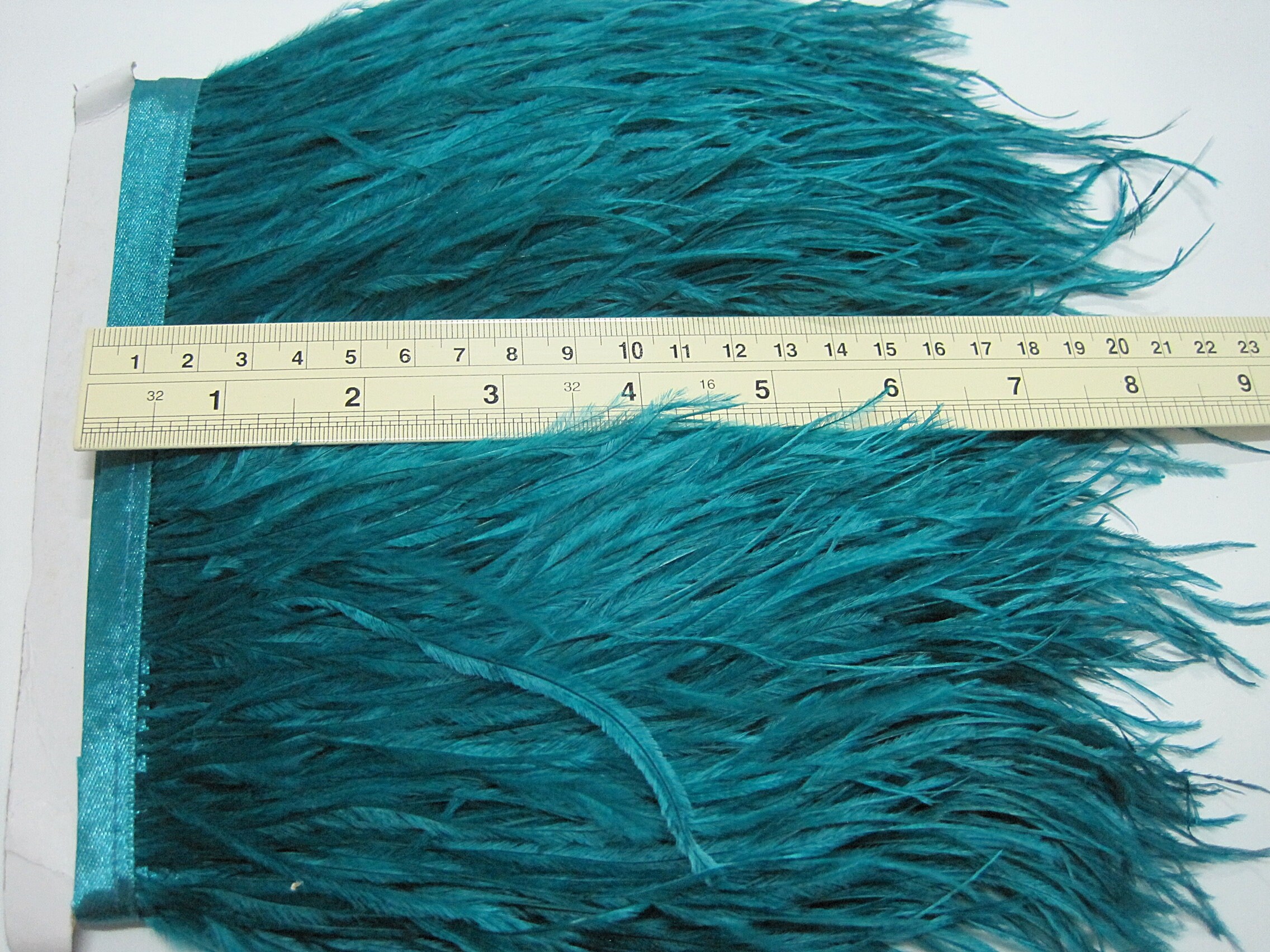 1 Yard Ostrich Trim Teal Fringe Ostrich Feather Ostrich | Etsy