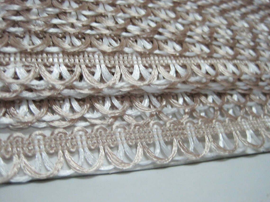 5 Yards Beige-white Scallop Loop Loop Trim Braided Trim - Etsy