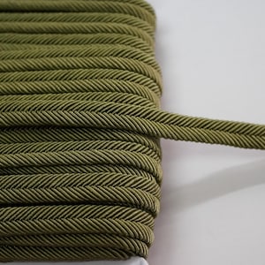 5 Yards 10 Mm Olivine Green Soutache Cord, Soutache Braid, Shiny Cord ...