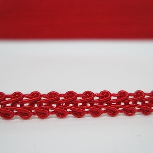5 Yards 3/16" Red Gimp Braided Trim, Gimp Braid, Braided Cord,braided ...