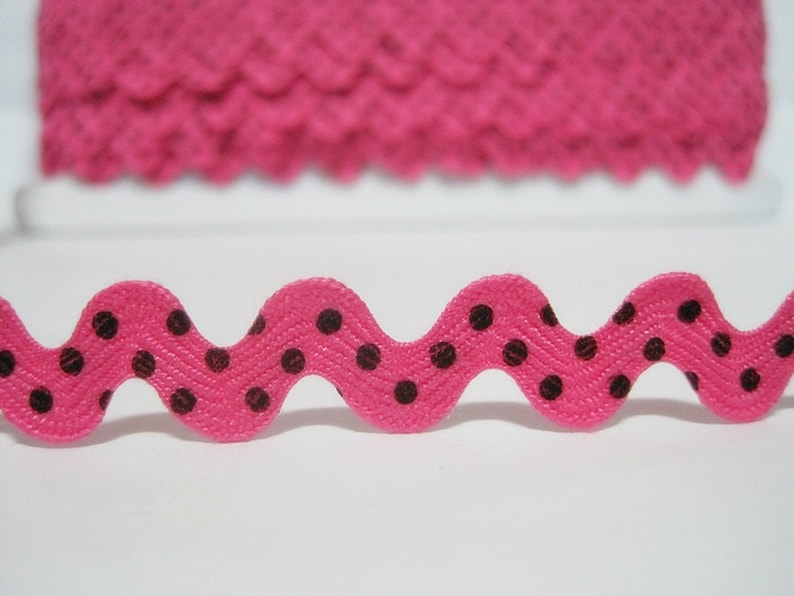 5 Yards Pink Polka Dot Rick Rack Trim Ric Rac Rick Rack - Etsy