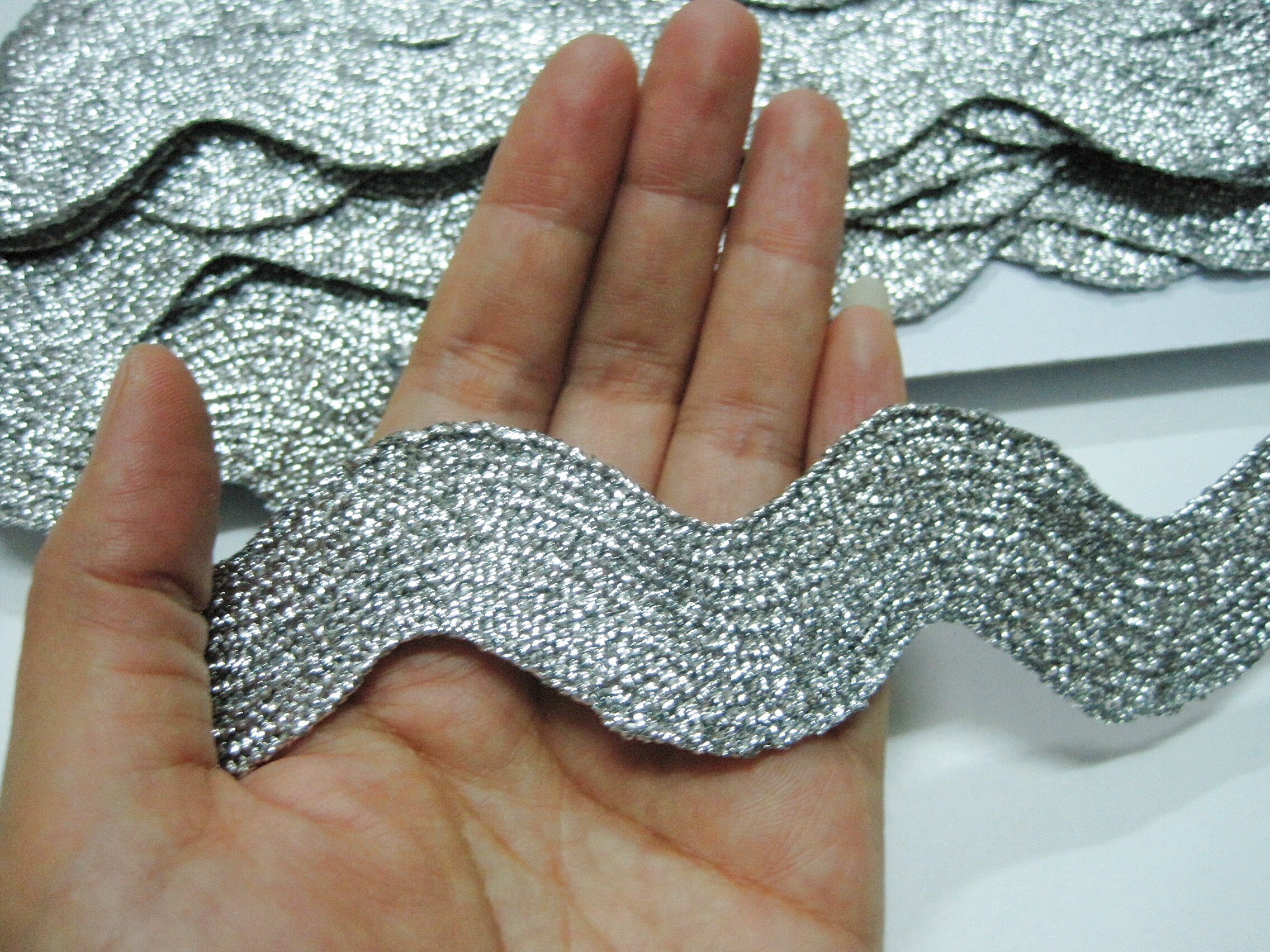 5 Yards Silver Jumbo Metallic Rick Rack Trim Metallic rick | Etsy