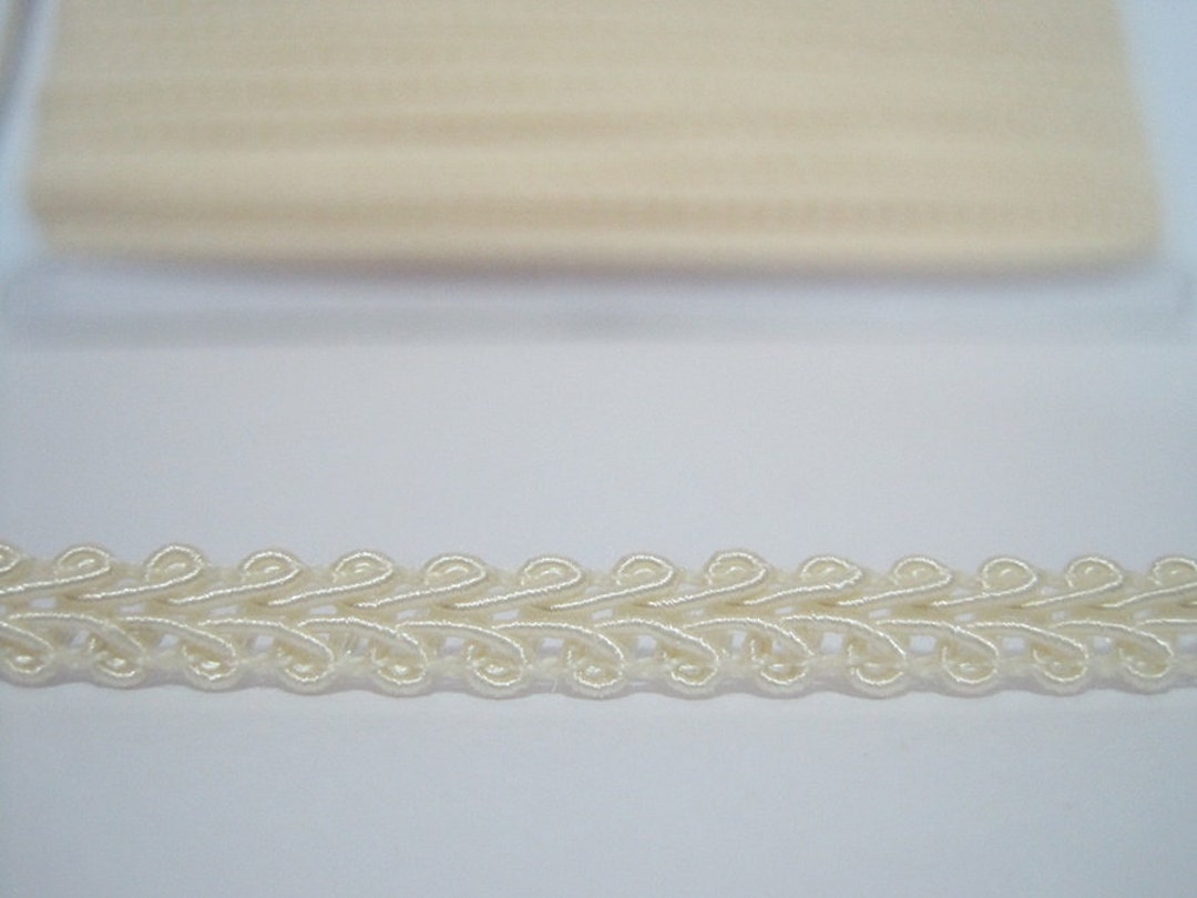 5 Yards 3/16" Cream Gimp Braided Trim, Gimp Braid, Braided Cord ...