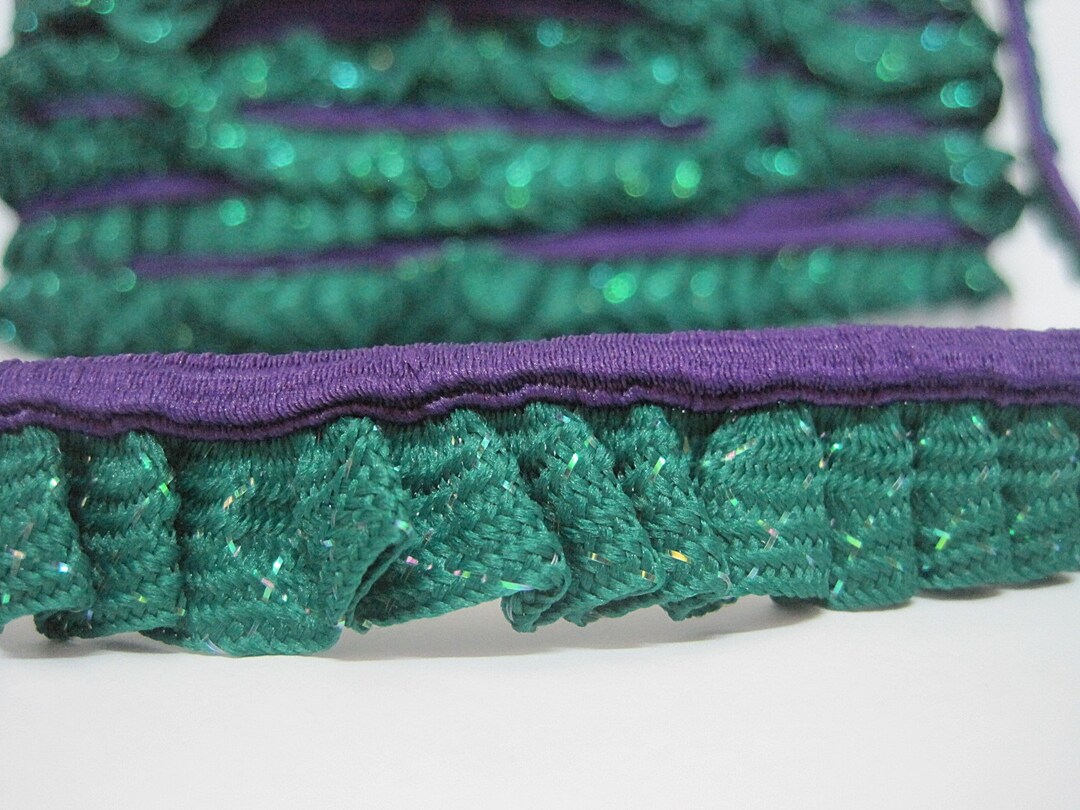 5 Yards 2 Tone Elastic Trim, Ruffle Trim, Elastic Trim, Elastic Ribbon ...