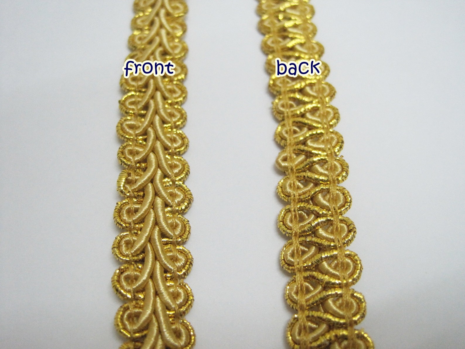 5 Yards 1/2 Gold Gimp Braided Gold Metallic Edge Trim - Etsy