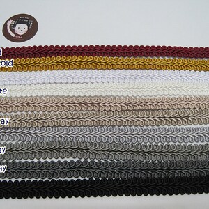 5 Yards 9/16" Black Gimp Braided Trim, Gimp Braid, Braided Cord ...
