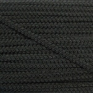 5 Yards 3/16" Black Gimp Braided Trim, Gimp Braid, Braided Cord ...