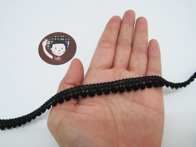 5 Yards Black Tiny Pom Pom Trim Mini Pom Pom Trim Tiny Pom - Etsy