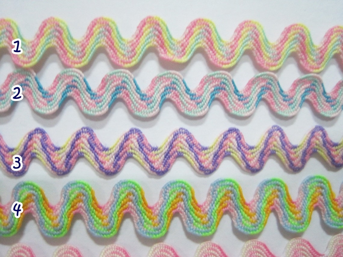 5 yards Rick Rack Trim Multicolored trim Colorful trim Ric | Etsy