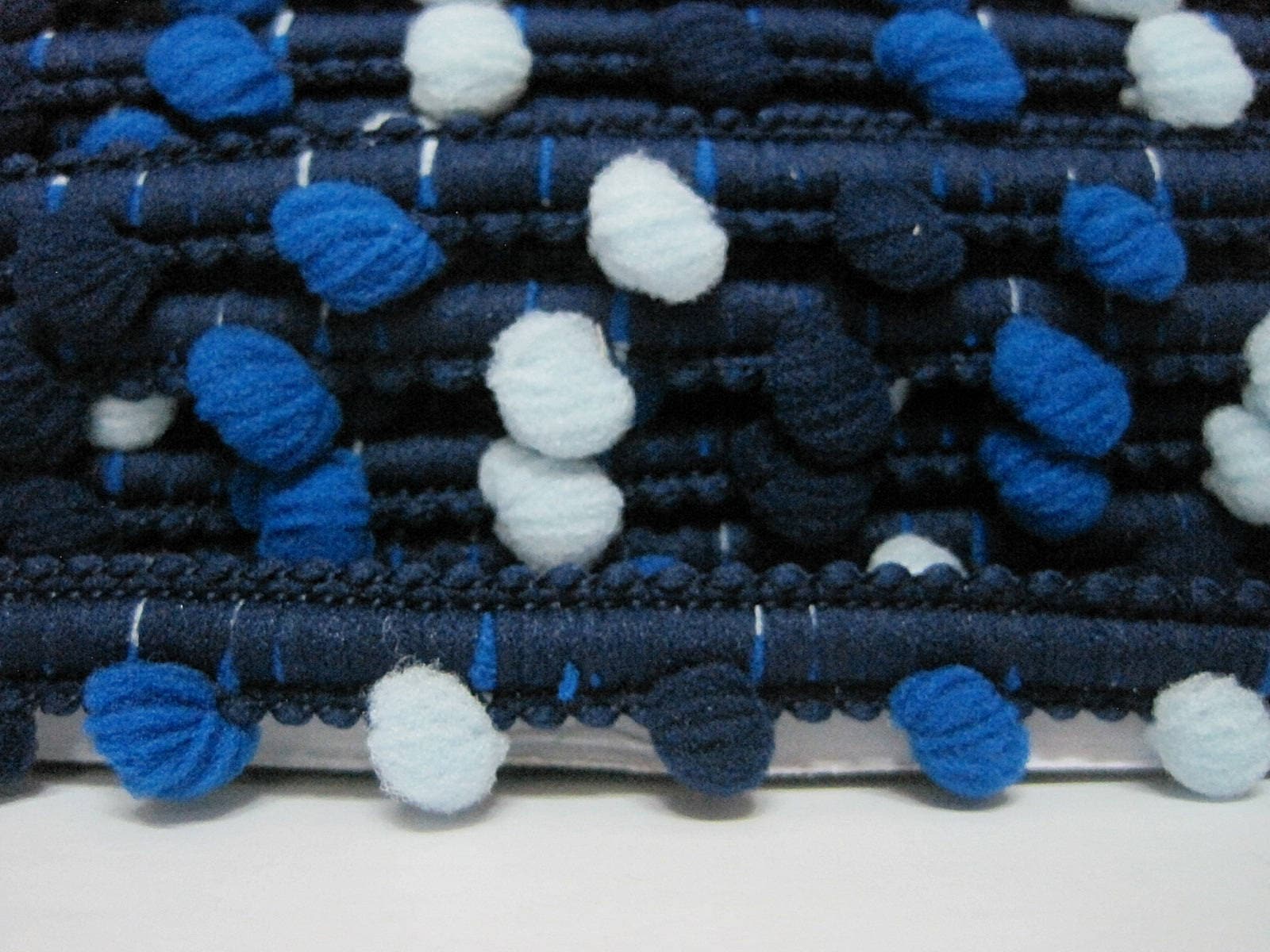 5 Yards Mini Pom Pom Trim pom Size 0.8 Cm Multicolored Navy - Etsy