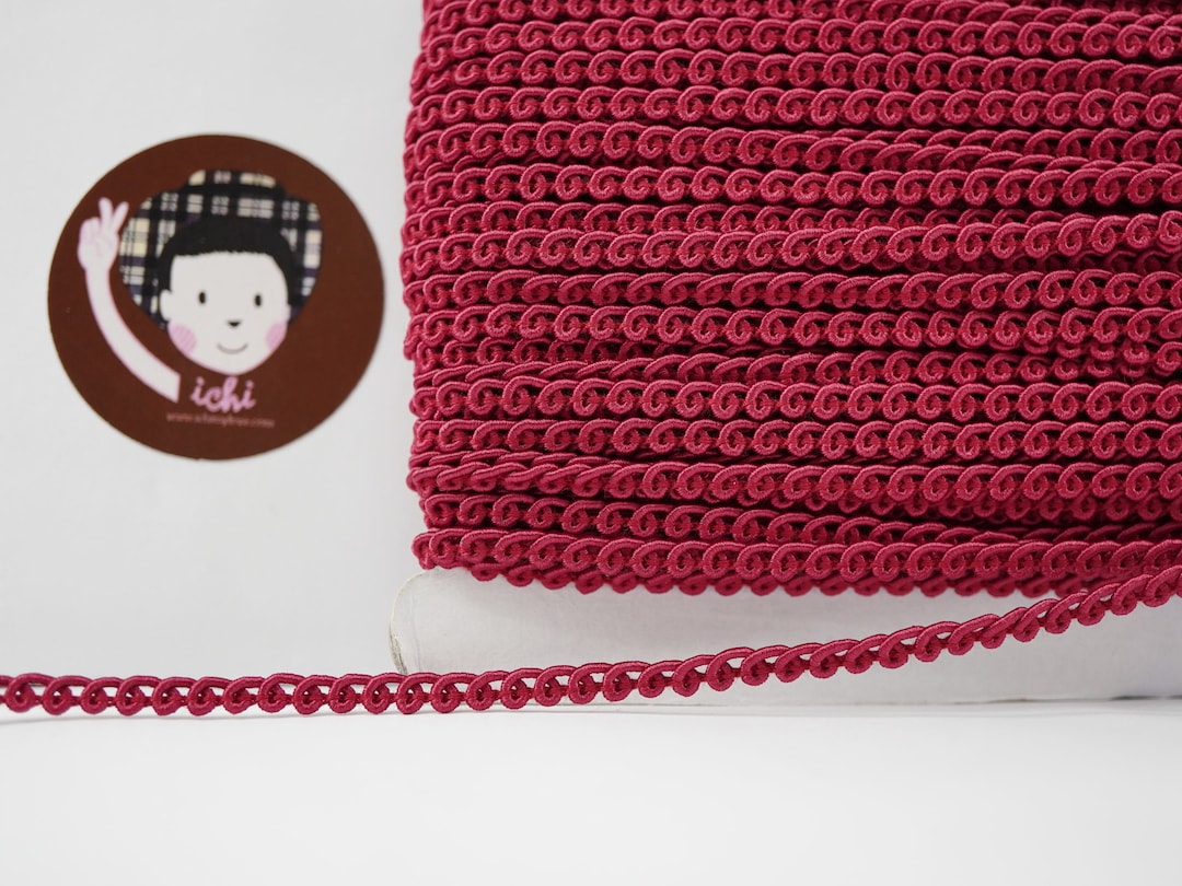 5 Yards 3/16" Ruby Picot Braid, Picot Edge, Single Picot Trim, Loop ...