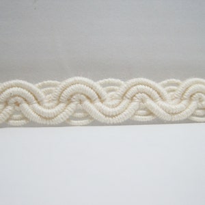 5 Yards 5/16" 100% Cotton Braided Trim, Natural Trim, Ivory Trim ...