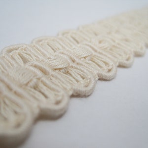 5 Yards 100% Cotton Cream Braided Trim, Cotton Trims, Unbleached Cotton ...