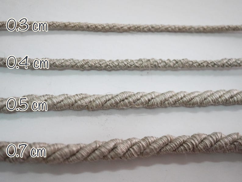 Natural Linen Twisted Cord, Linen Braid - Etsy
