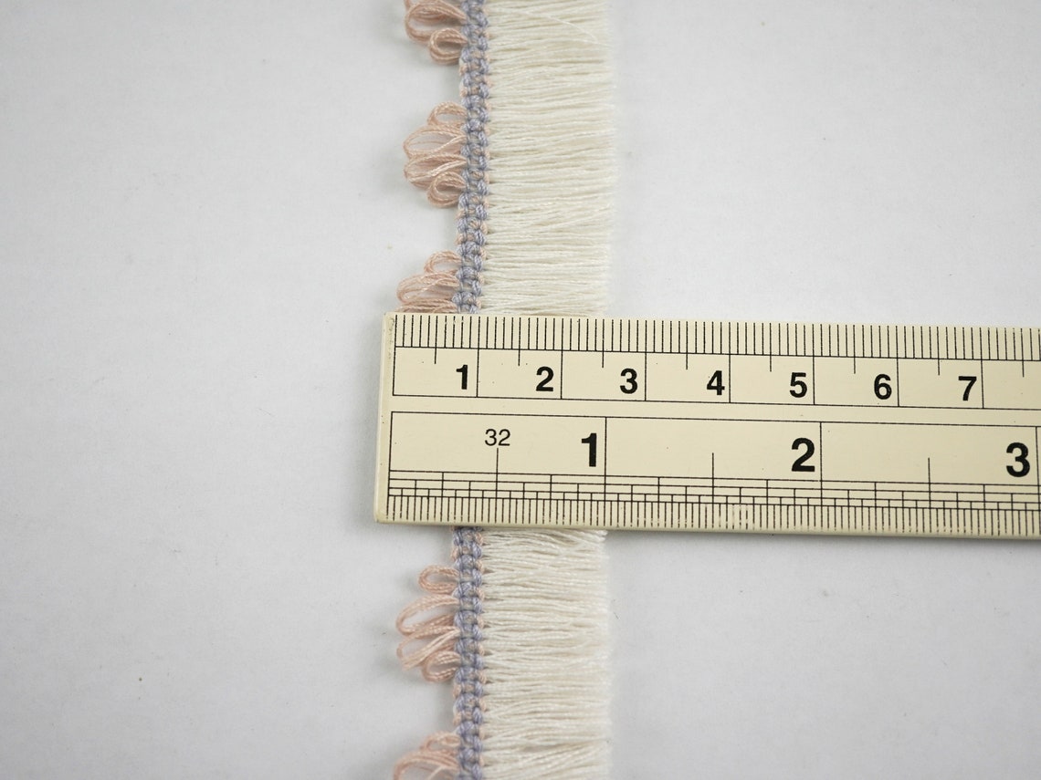 5 Yards 1" Ivory Tassel With Beige Trim - Etsy