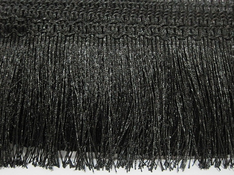 1 Yard 3 Black Chainette Fringe Black Trim Fringe - Etsy