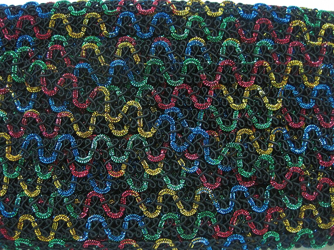 5 Yards Multicolored Metallic Rick Rack Trim Ric Rac Trim - Etsy