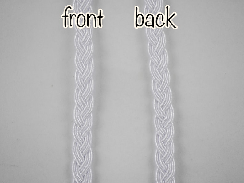 5 Yards 1/4 White Braided Cord White Cord Flat Braided - Etsy