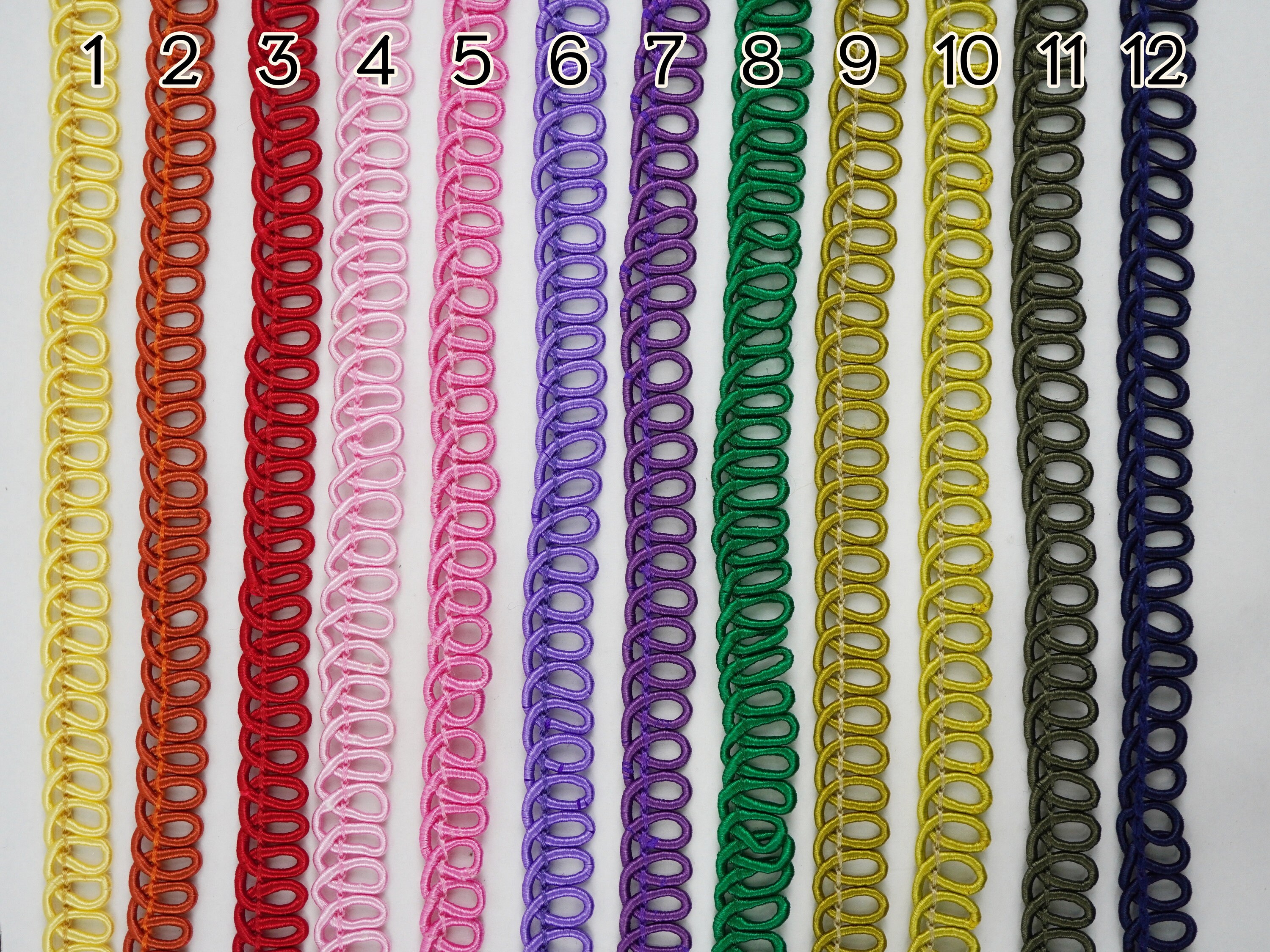 5 Yards Mustard Yellow Braid, Loop Trim, Shiny Braid, Picot Braid ...