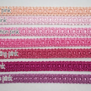 5 Yards 5/16" Hot Pink Raid Trim, Hot Pink Gimp Braid, Gimp Braid ...