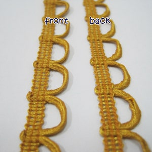 5 Yards Gold Loop Trim, Loop Trim, Braided Trim, Button Looping Trim ...