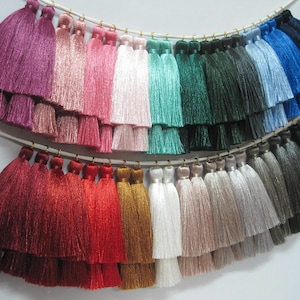 10 Pieces of Double Silk Tassel, Tiered Tassel, Stack Tassel,tassel Set ...